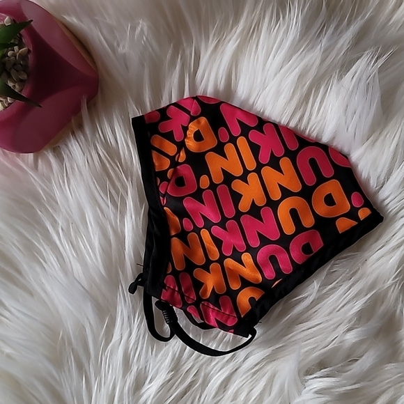 Dunkin Donuts | Accessories | Dunkin Donuts Orange And Pink Face Mask ...